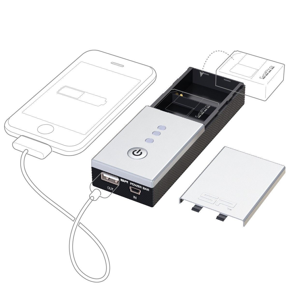 SP GADGETS POWER BAR DUO - Crema Sport