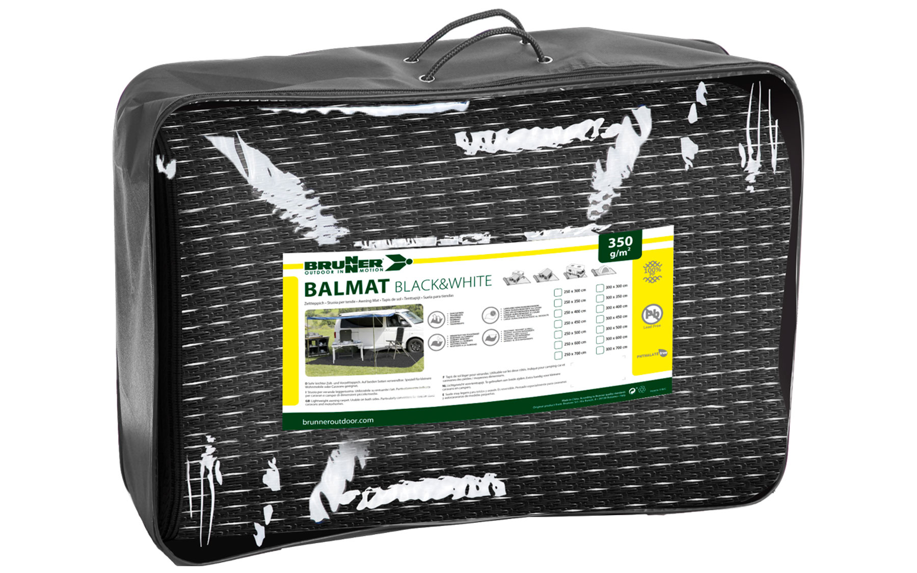 Stuoia Balmat nera 250X700- Brunner - Crema Sport