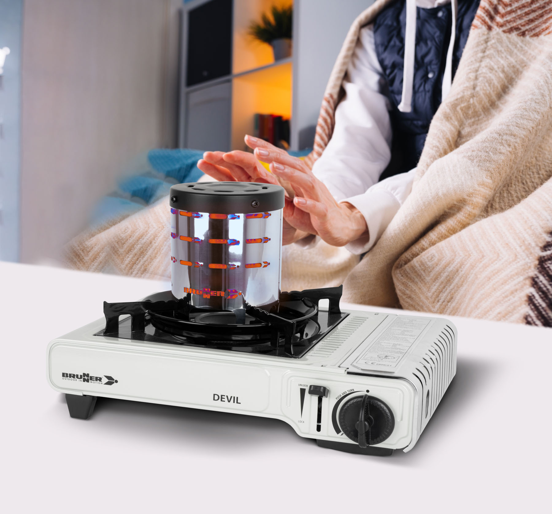 DEVIL HEATSTAR Stufetta Radiante-Brunner - Crema Sport